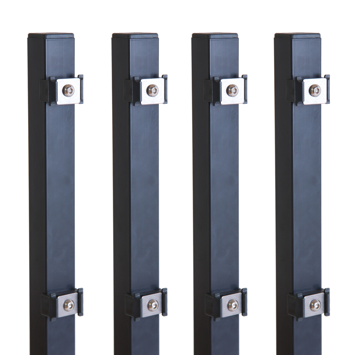 4x Pfosten EXCLUSIVE zum Einbetonieren 200 cm Anthrazit